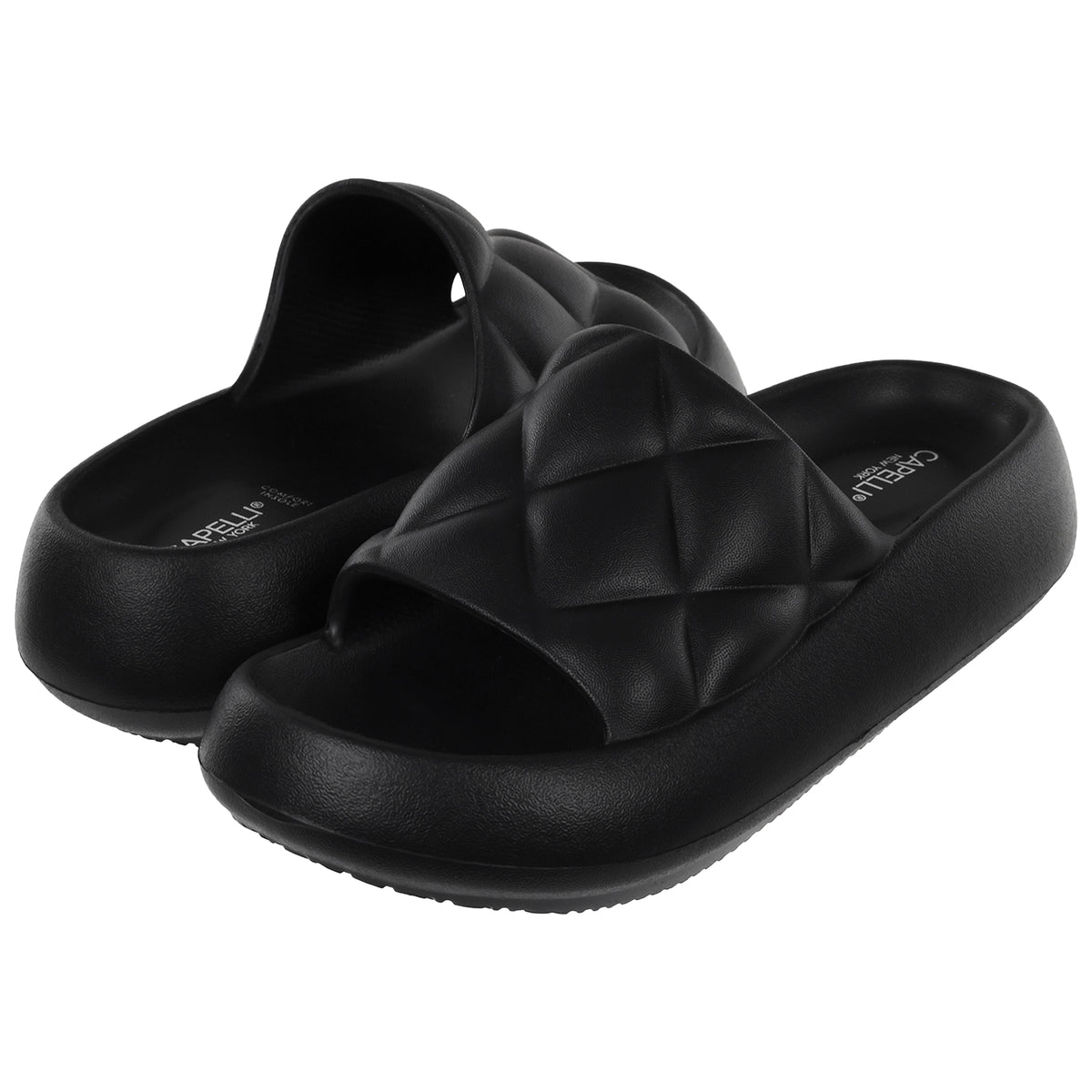 Ladies Injected EVA Quilted Slide – Capelli New York
