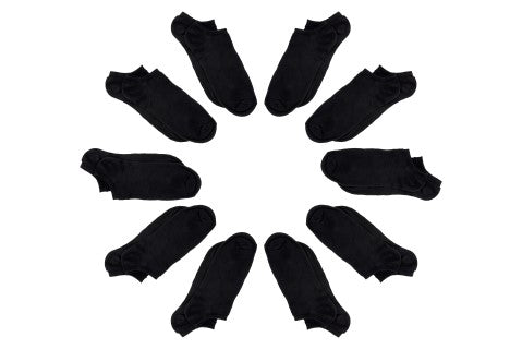 Capelli New York 10 Pack Solid No Show Socks with 3 Ponies