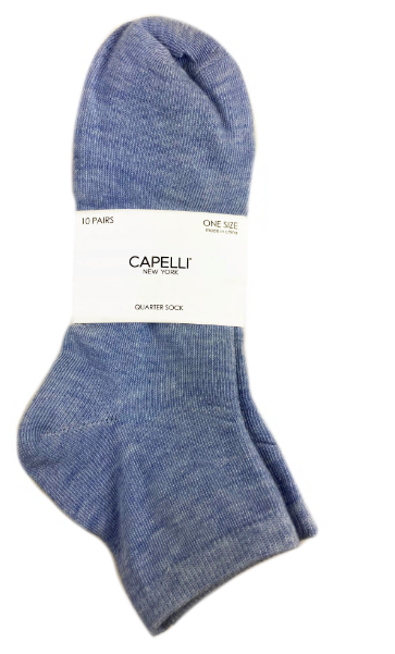 4" Heathered & Solid 10 Pack Low Cut Socks – Capelli New York